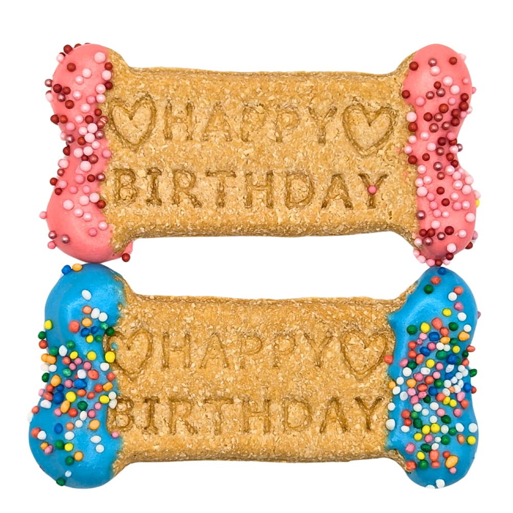 DOG TREATS | Huds and Toke: Happy Birthday Bone BLUE Cookie (Small ...
